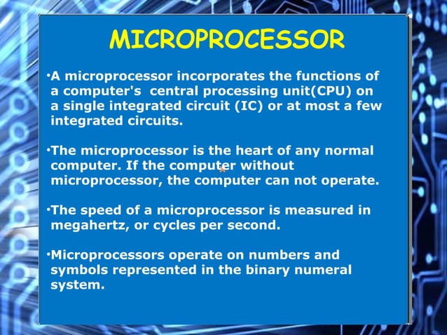 microprocessor and microcntroller | PPT