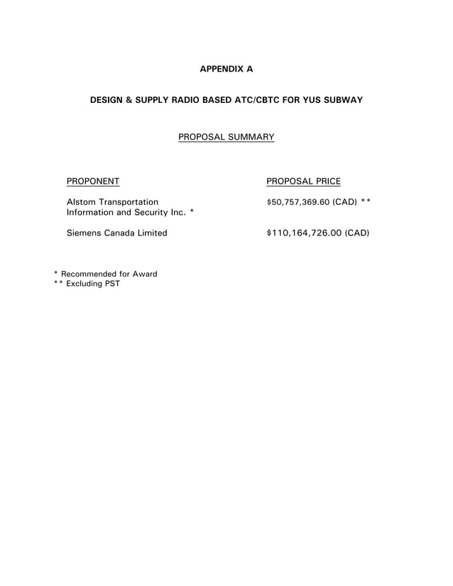 TTC Procurement Authorization for ATC-CBTC | PDF