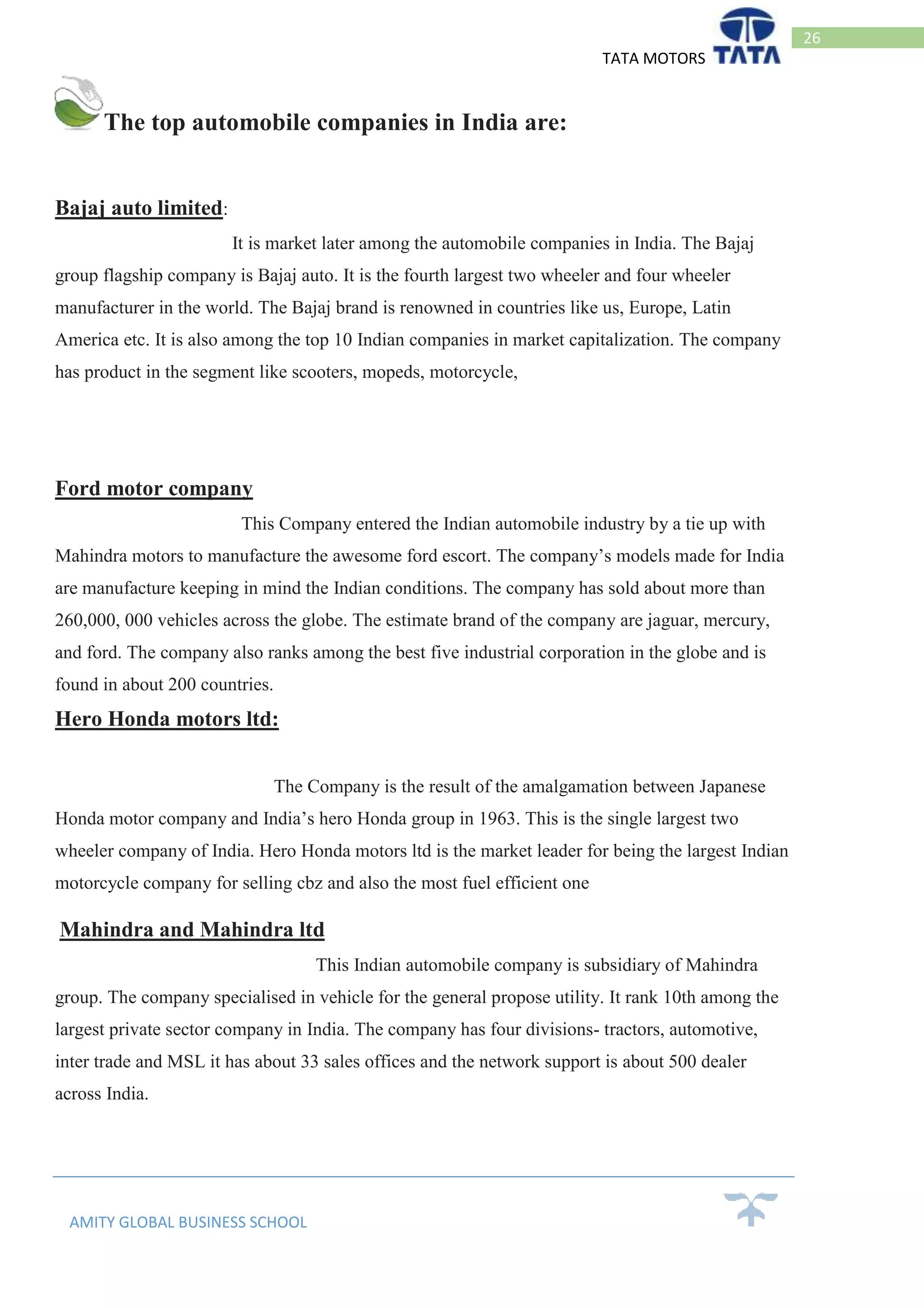 PROJECT REPORT 2(2014)TATA PROJECT | PDF
