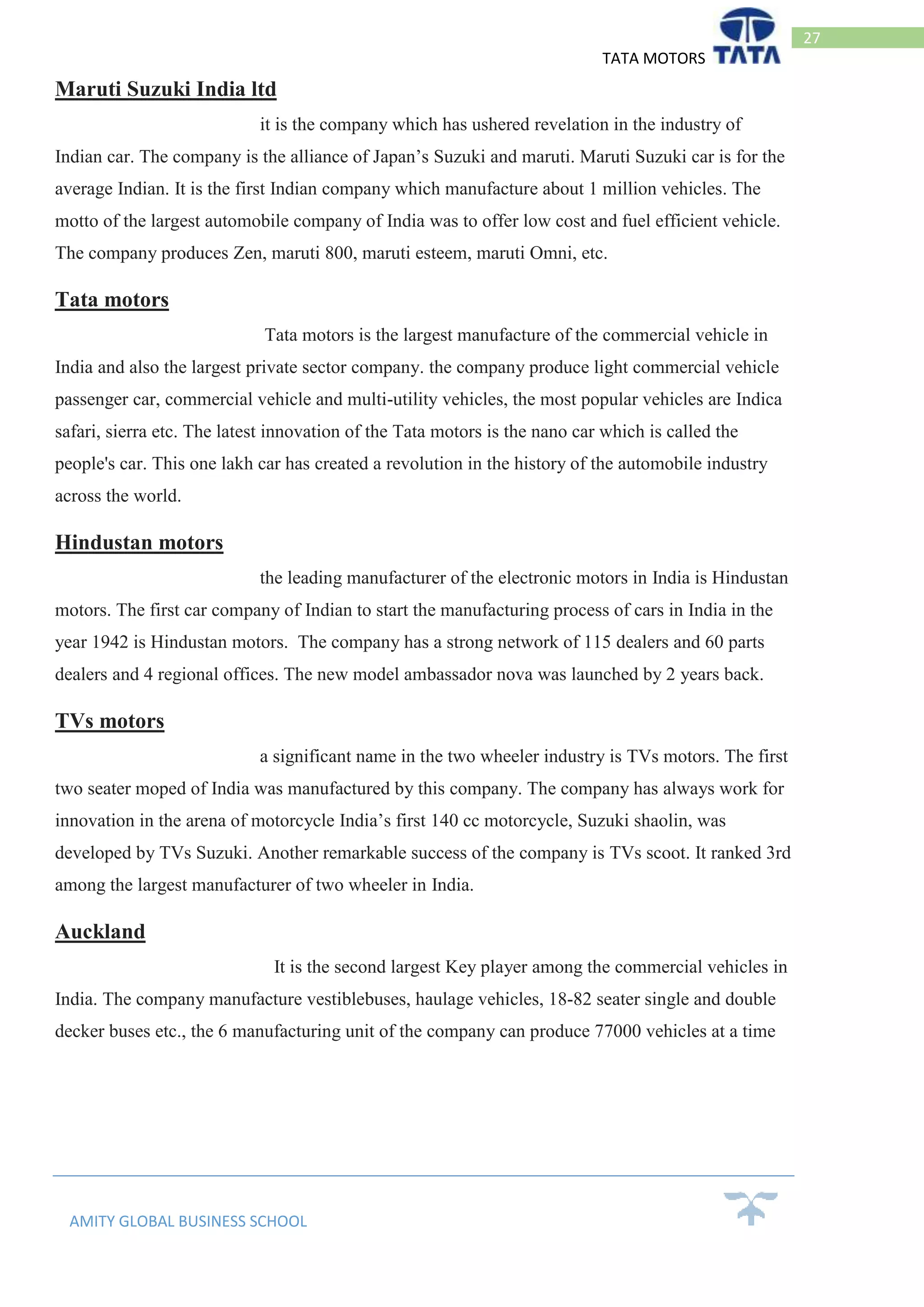 PROJECT REPORT 2(2014)TATA PROJECT | PDF