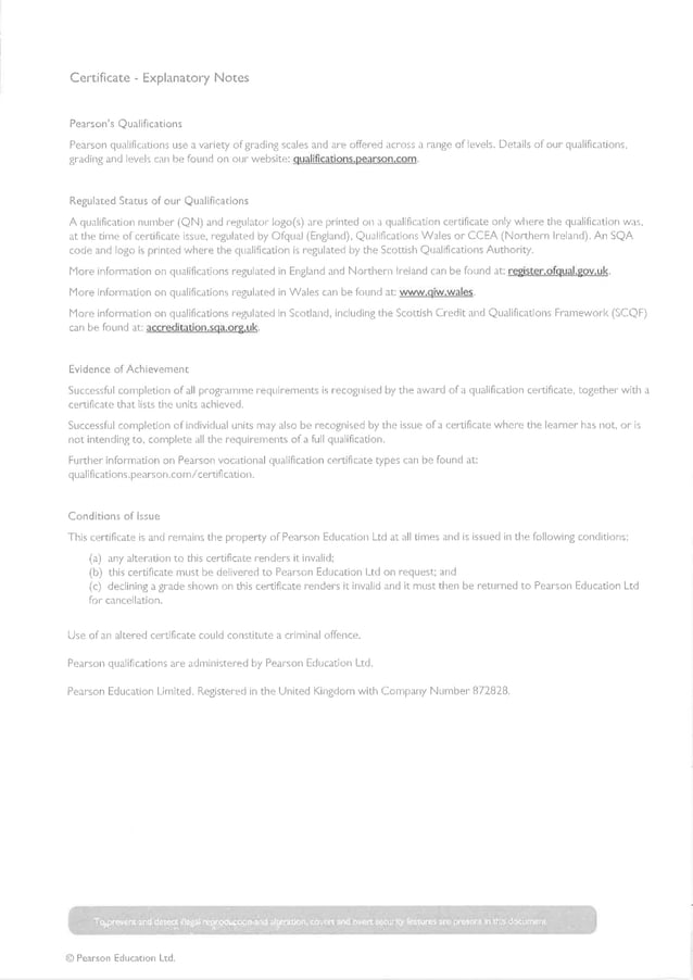 Btec Diploma - Samir Mahmood Nanjihudani | PDF