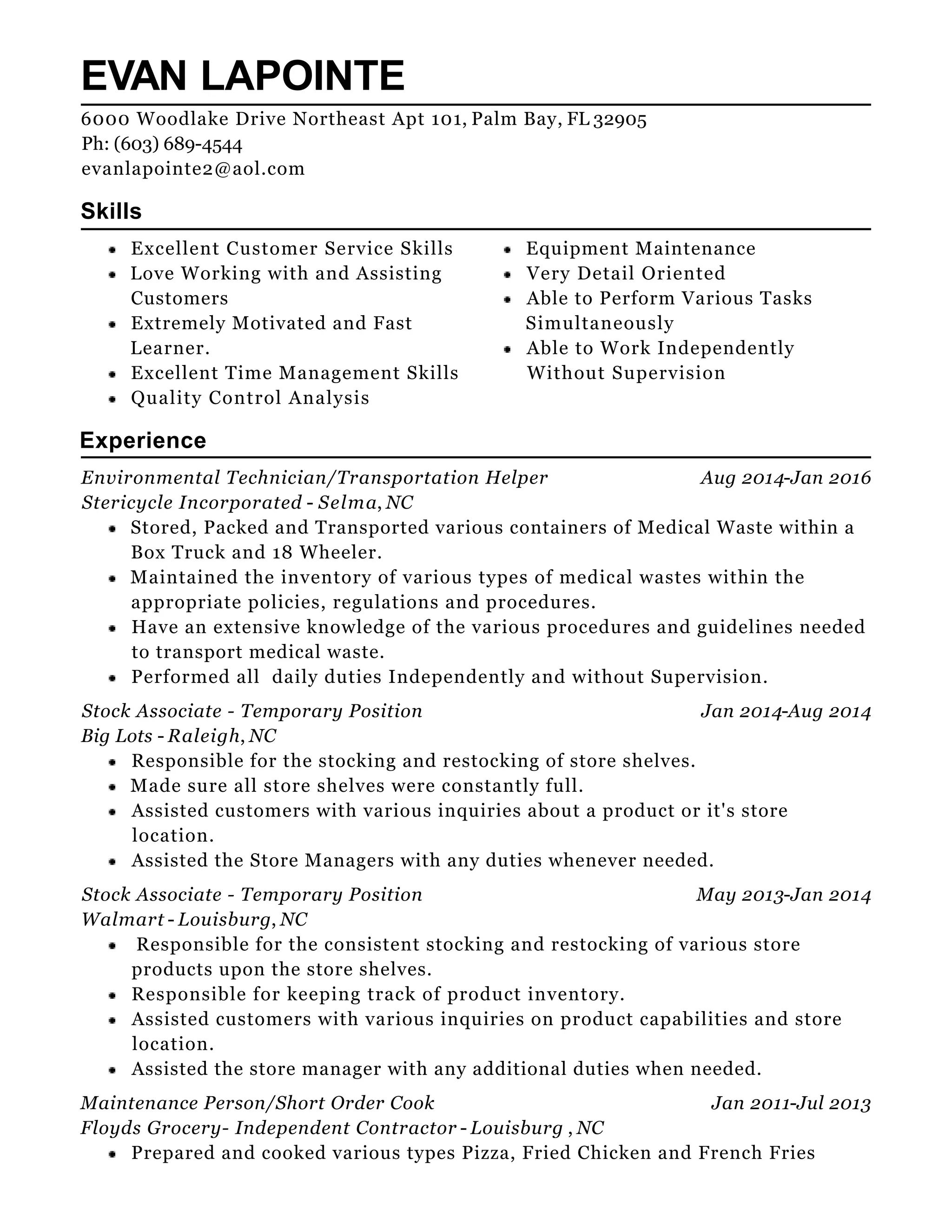 Resume 1 | PDF