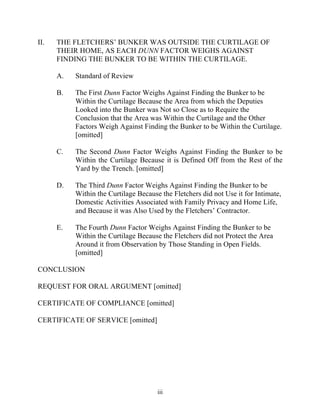 Sample Appellate Brief (Curtilage - Nature of Uses) | PDF