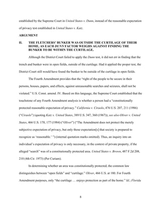 Sample Appellate Brief (Curtilage - Nature of Uses) | PDF