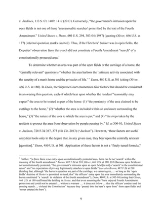 Sample Appellate Brief (Curtilage - Nature of Uses) | PDF