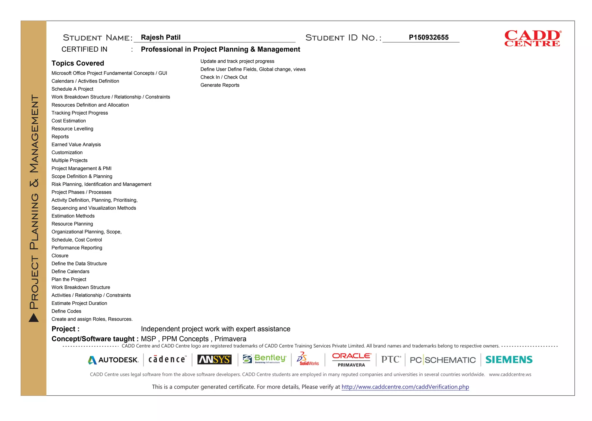 MSP and PRIMAVERA 6 | PDF | Technology & Computing