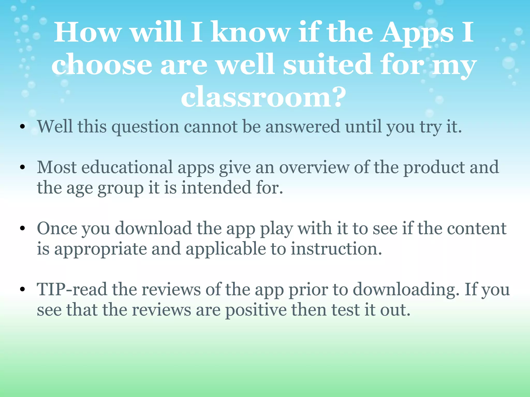 Using Apps for Instruction | PPT