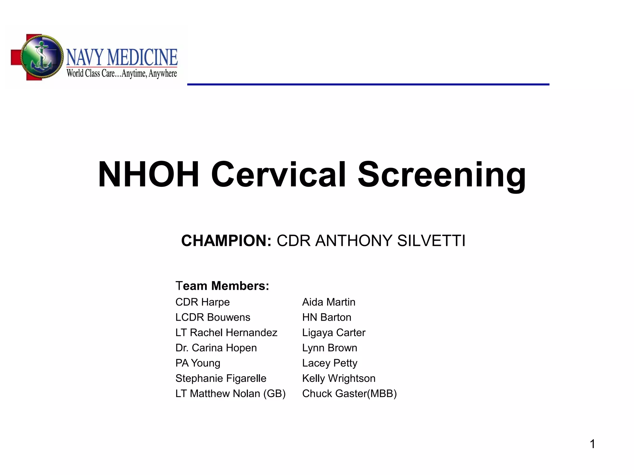 Cervical Hedis Final Tollgate | PPT