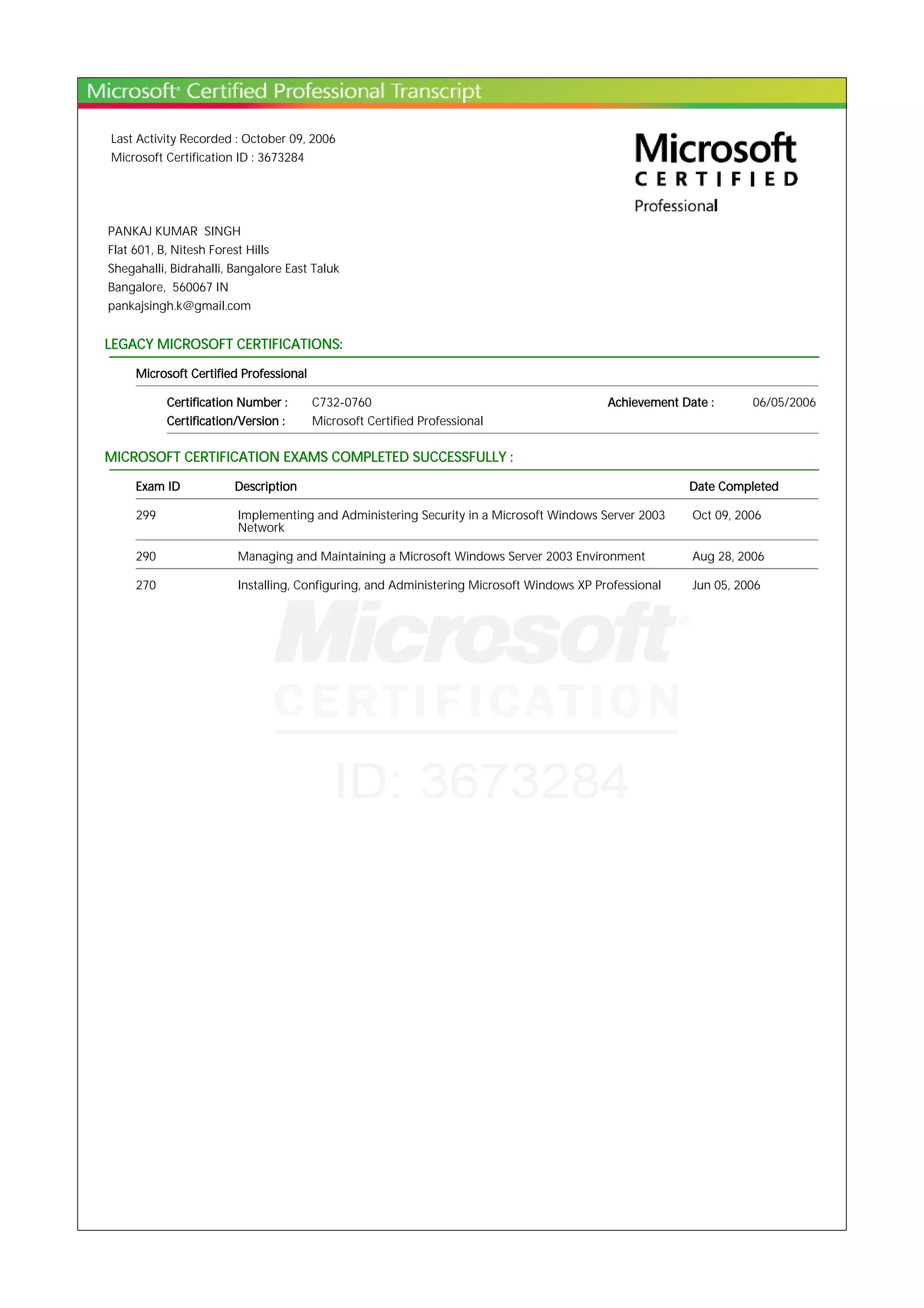 MS_Learning_Transcript | PDF