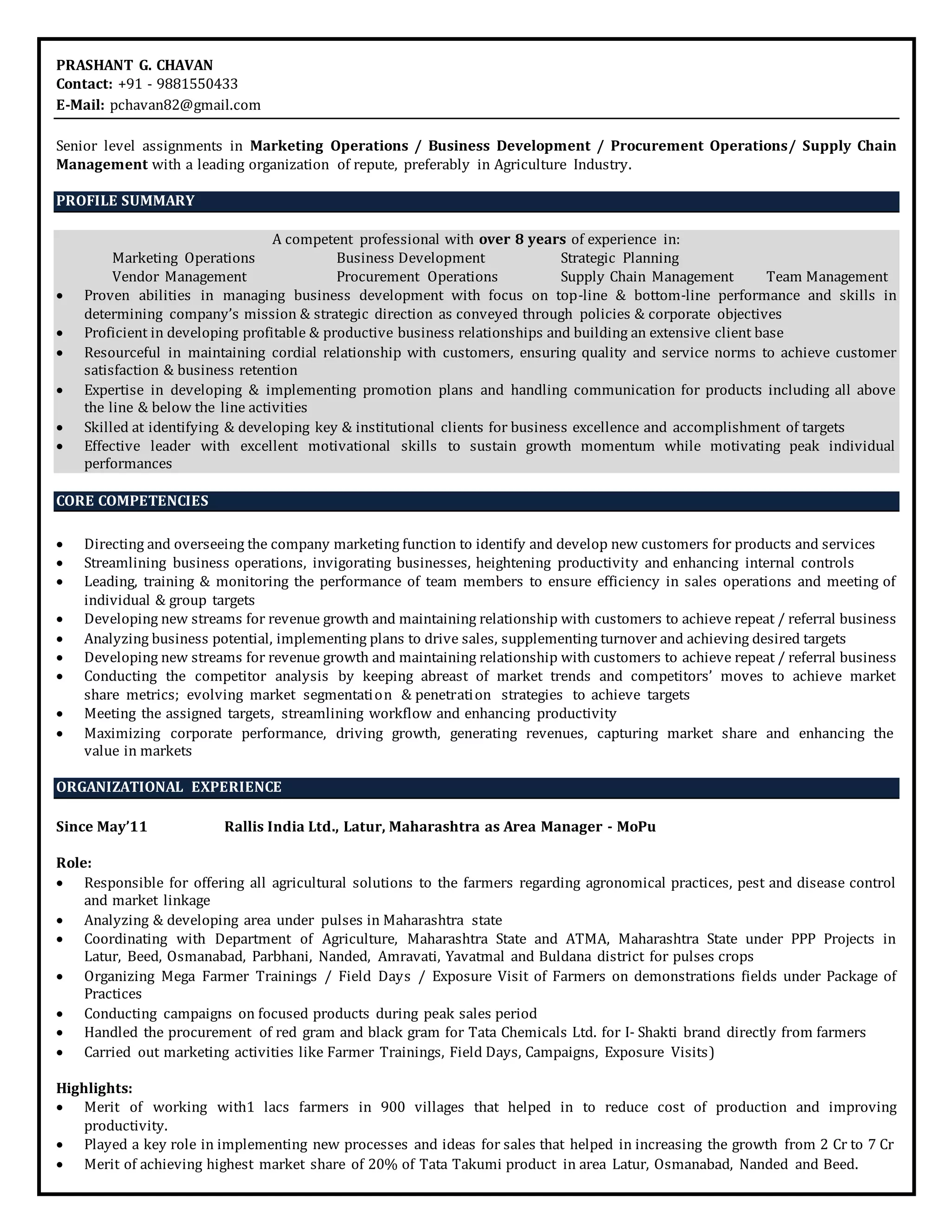 CV- Prashant G Chavan (1) | DOCX