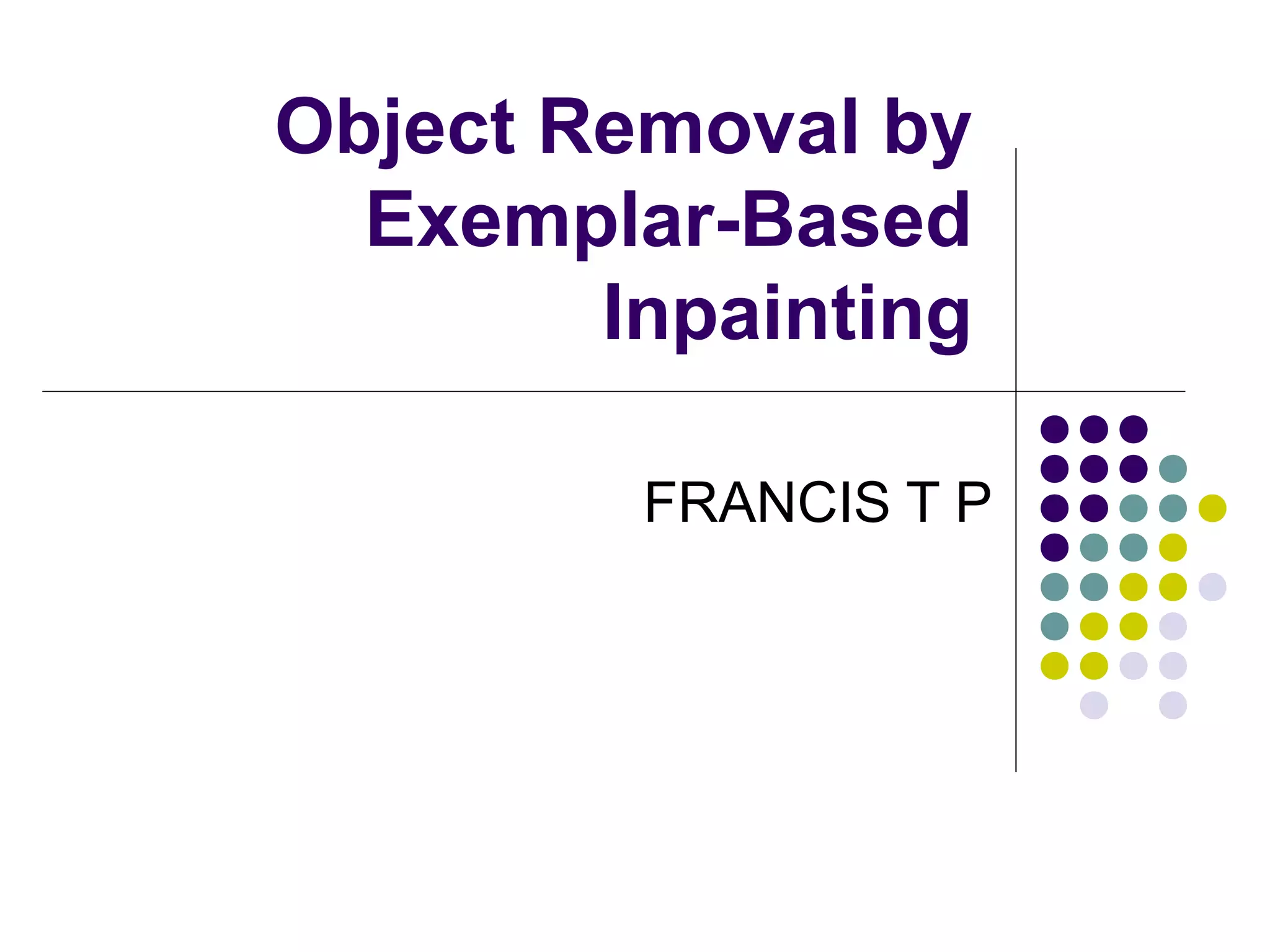Image Inpainting | PPT