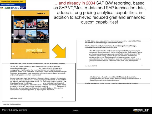 Caterpillar at SAP Configuration Day - Caterpillar PR approved | PDF
