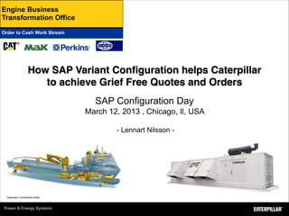 Caterpillar at SAP Configuration Day - Caterpillar PR approved | PDF