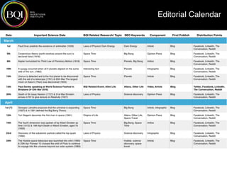 Editorial Calendar Example | PPT