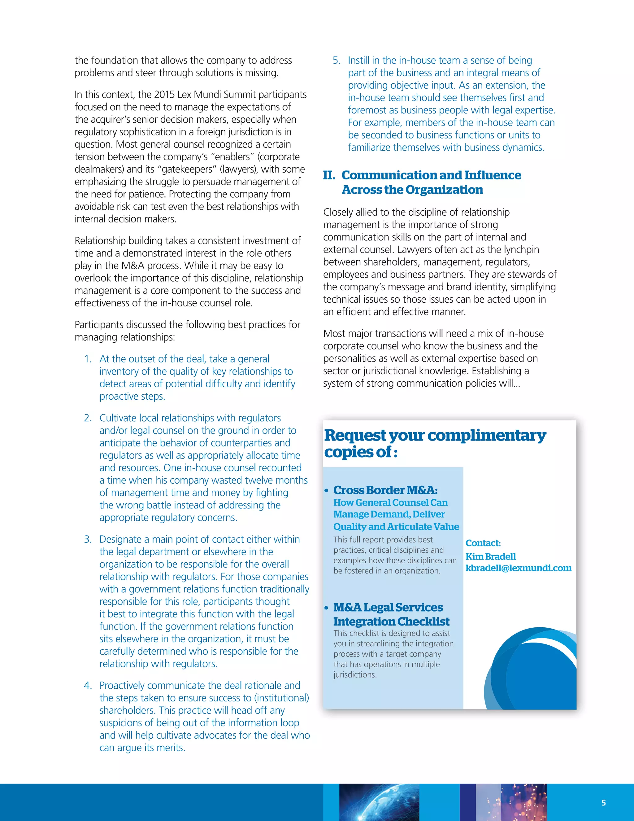 Managing Cross Border M&A | PDF
