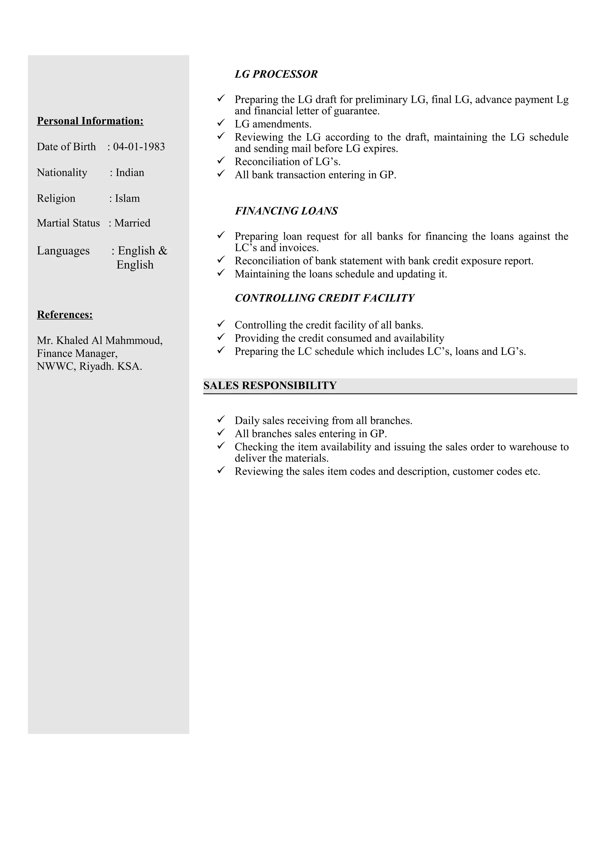 NAZEER UPDATED CV | PDF | Free Download