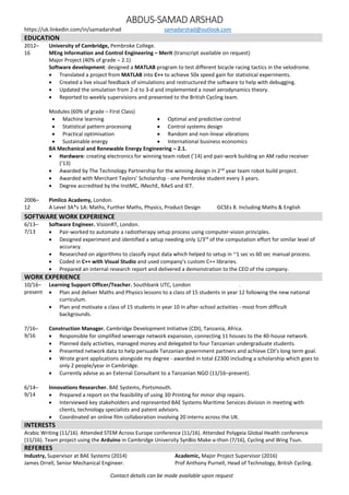 Samad Arshad Software CV 4.3 LinkedIn | PDF | Civil Engineering ...