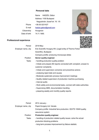 Hadzsi Gabor CV_eng_2016_11 | PDF