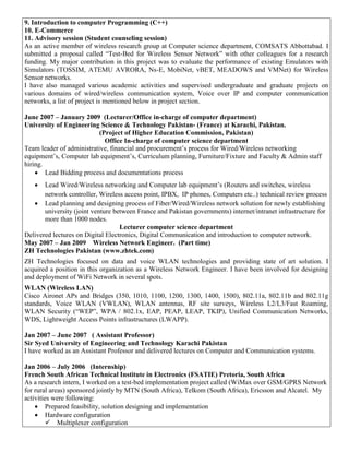 Naveed_KK_Resume BT | PDF | Computer Networking | Computing