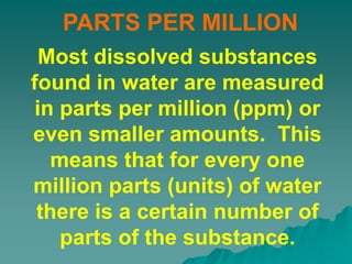 Water Quality Indicators substances found in water.ppt