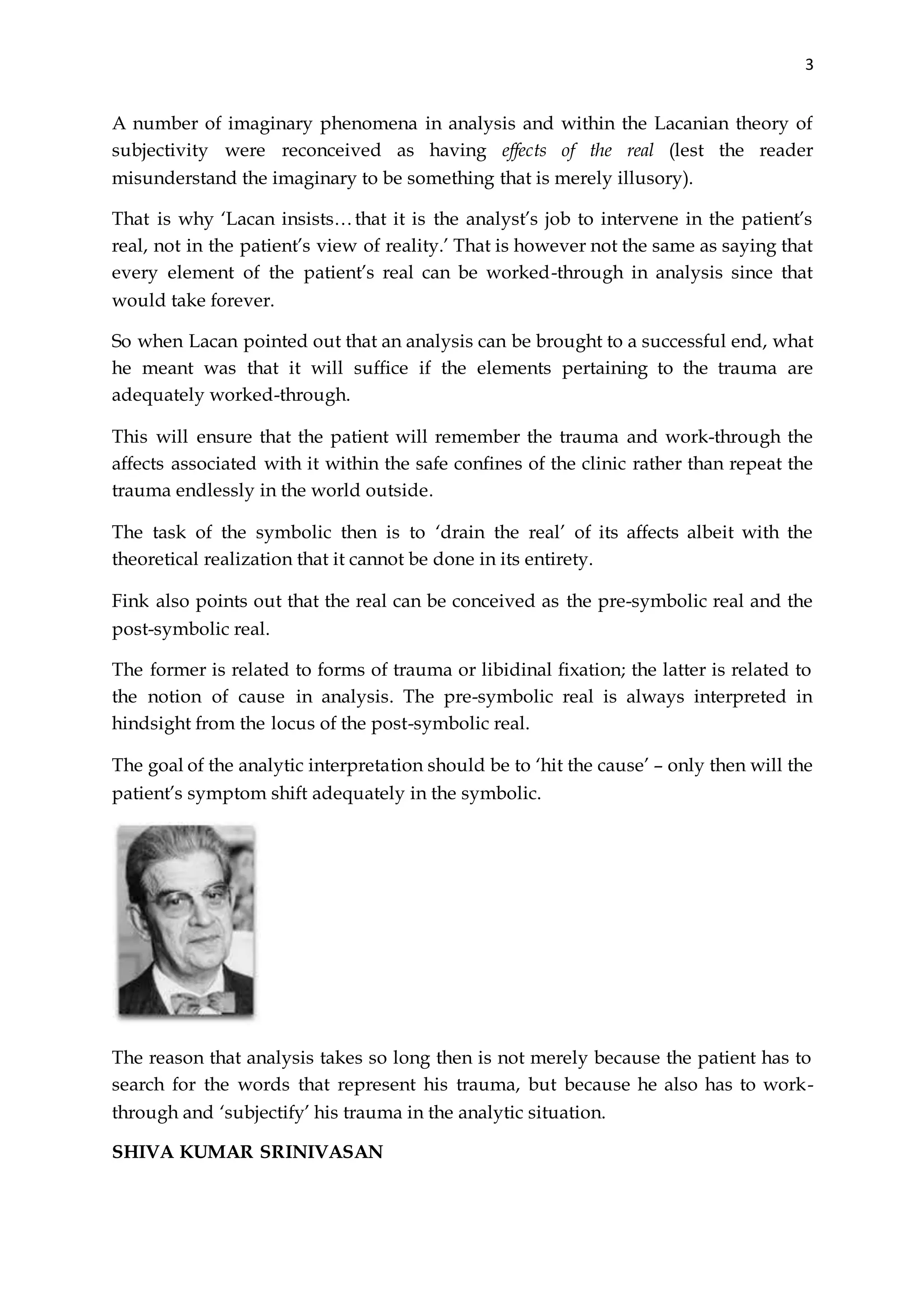 Bruce Fink on the Symbolic and the Real | DOCX