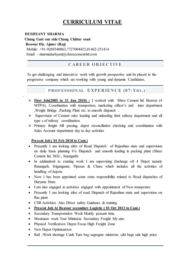 DUSHYANT resume | PDF