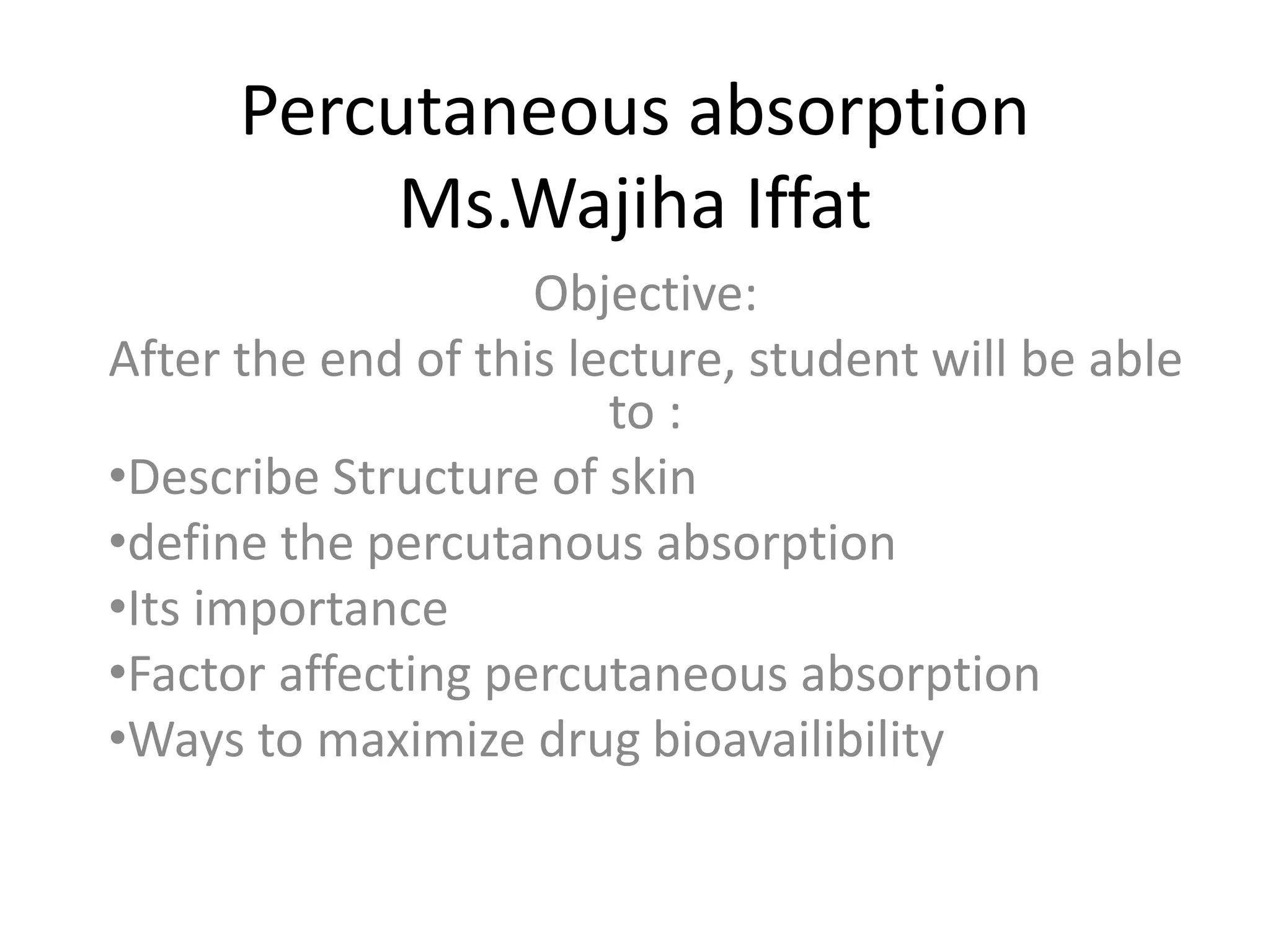 percutaneous absorption 4355447679450.ppt
