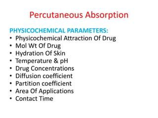 percutaneous absorption 4355447679450.ppt