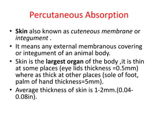 percutaneous absorption 4355447679450.ppt