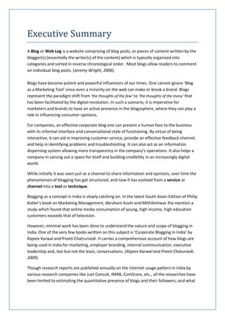 ES_ Blog As Marketing Tool_Amita Singh | PDF