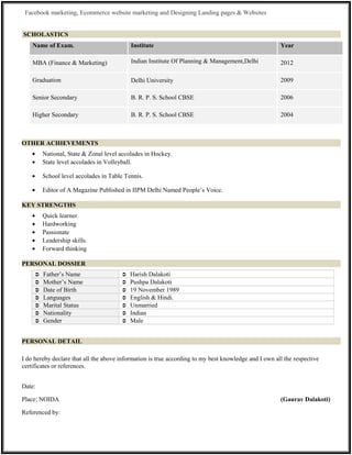 Gaurav resume | PDF