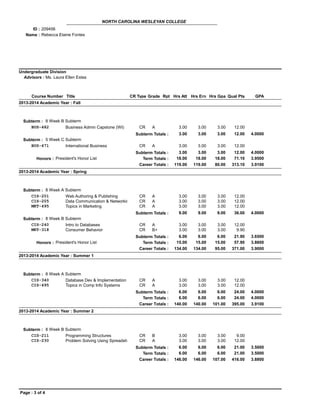 Wesleyan Transcript | PDF