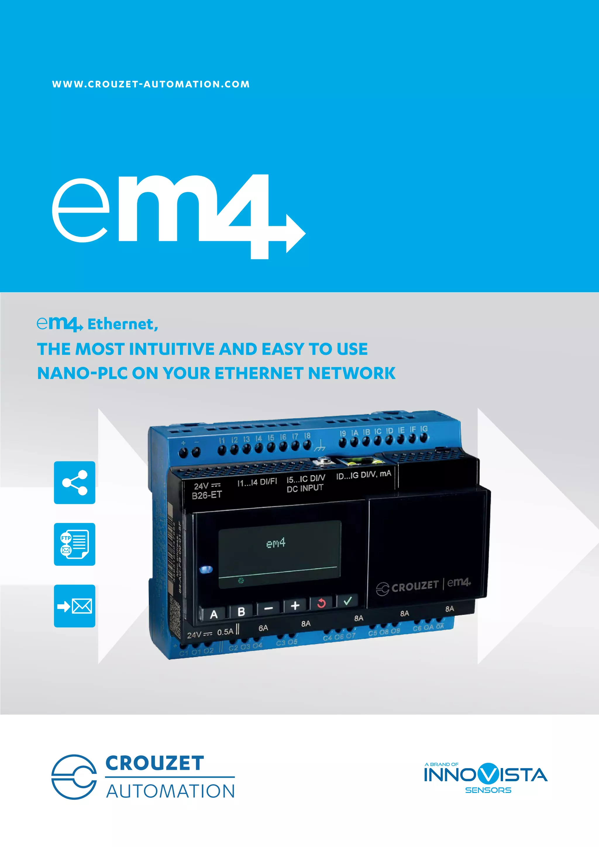 Crouzet Automation - em4 Ethernet brochure, English Version | PDF