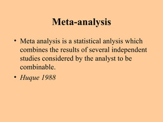 Meta-analysis and systematic reviews | PPT