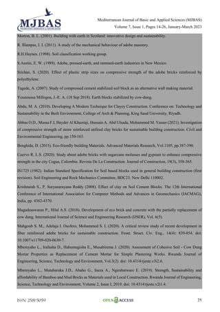 Strength Assessment of Improved Adobe Brick Using Natural Stabilizers | PDF