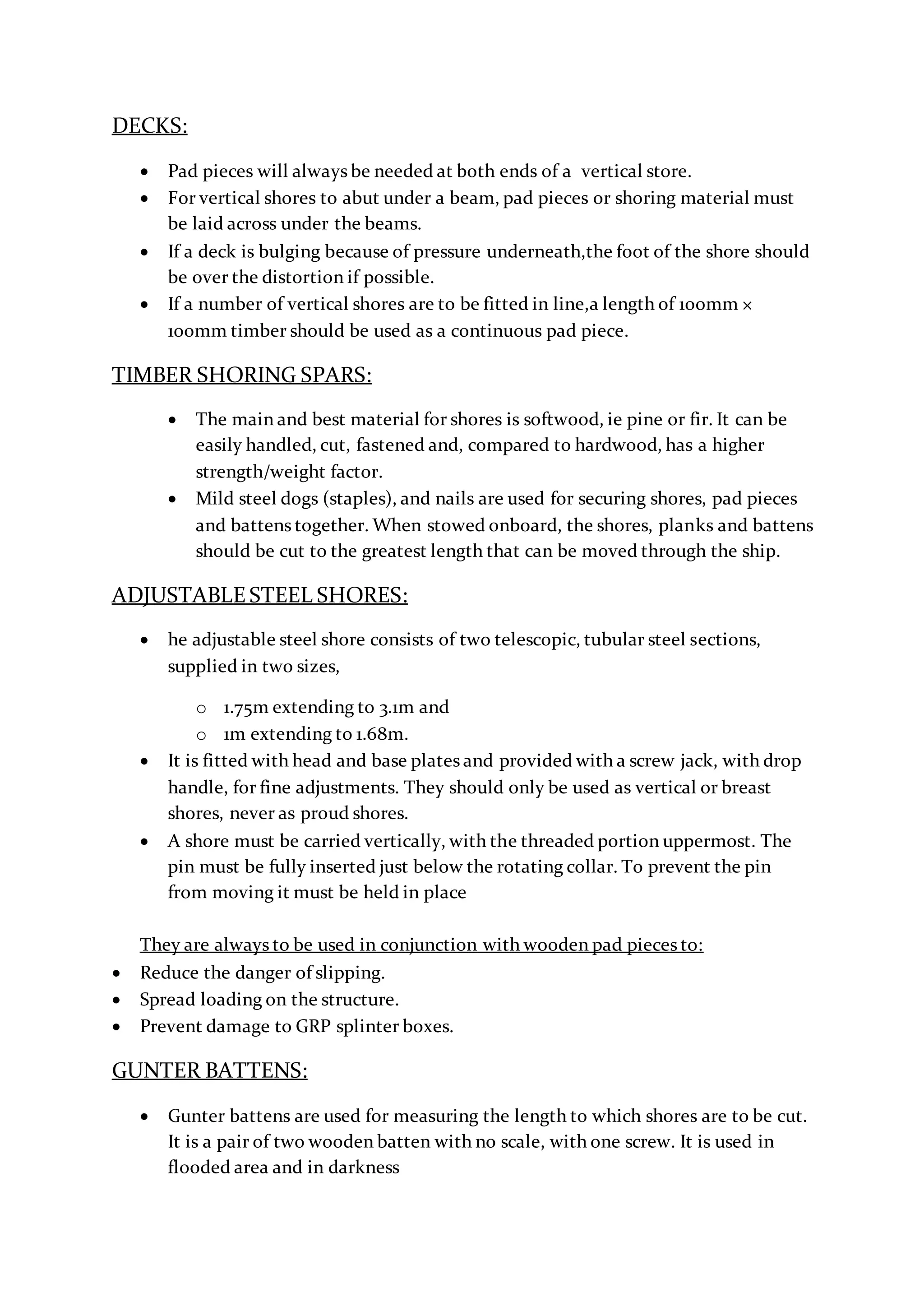 shoring and its techniques | DOCX