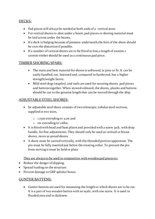 shoring and its techniques | DOCX