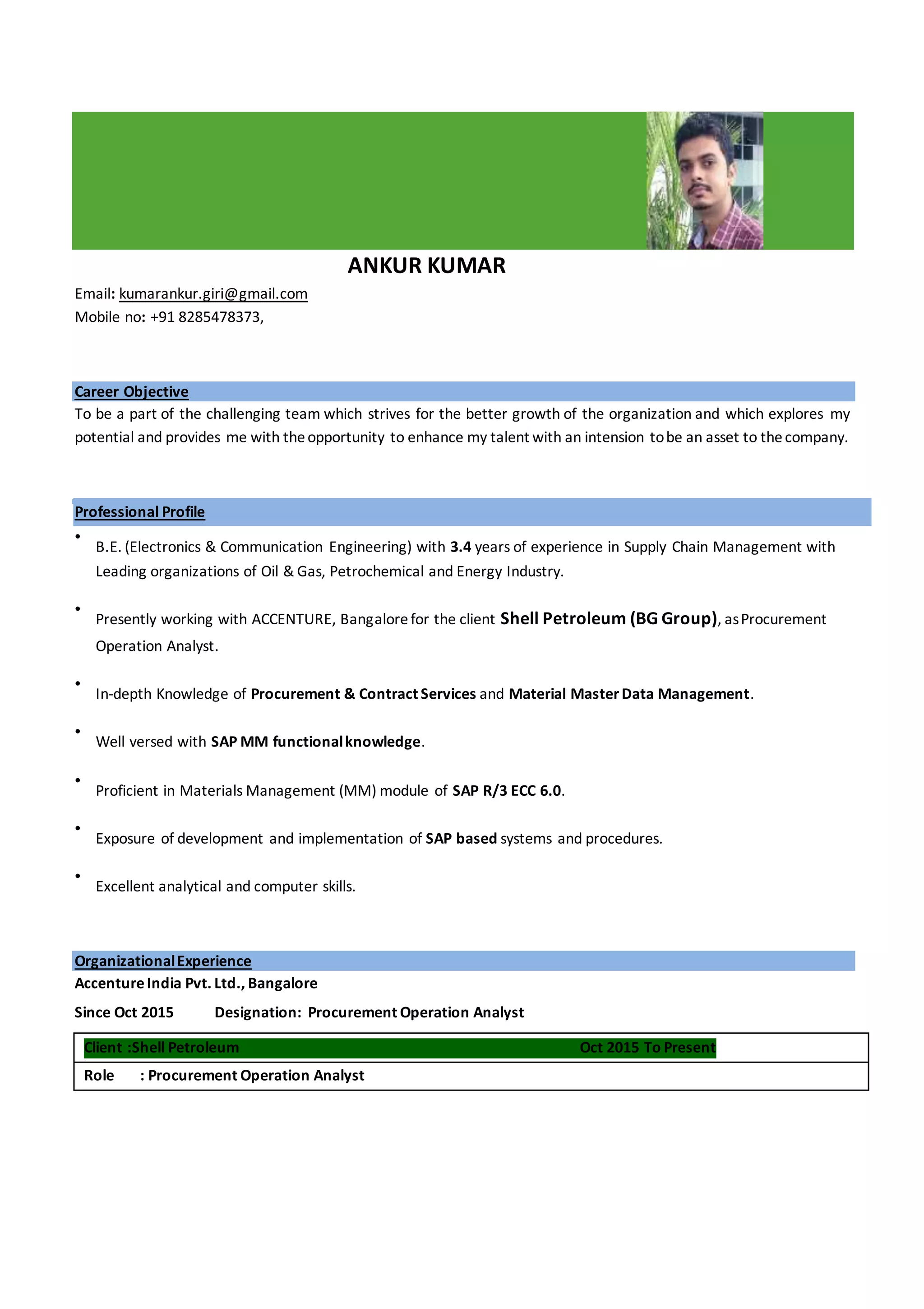 ankur resume | PDF