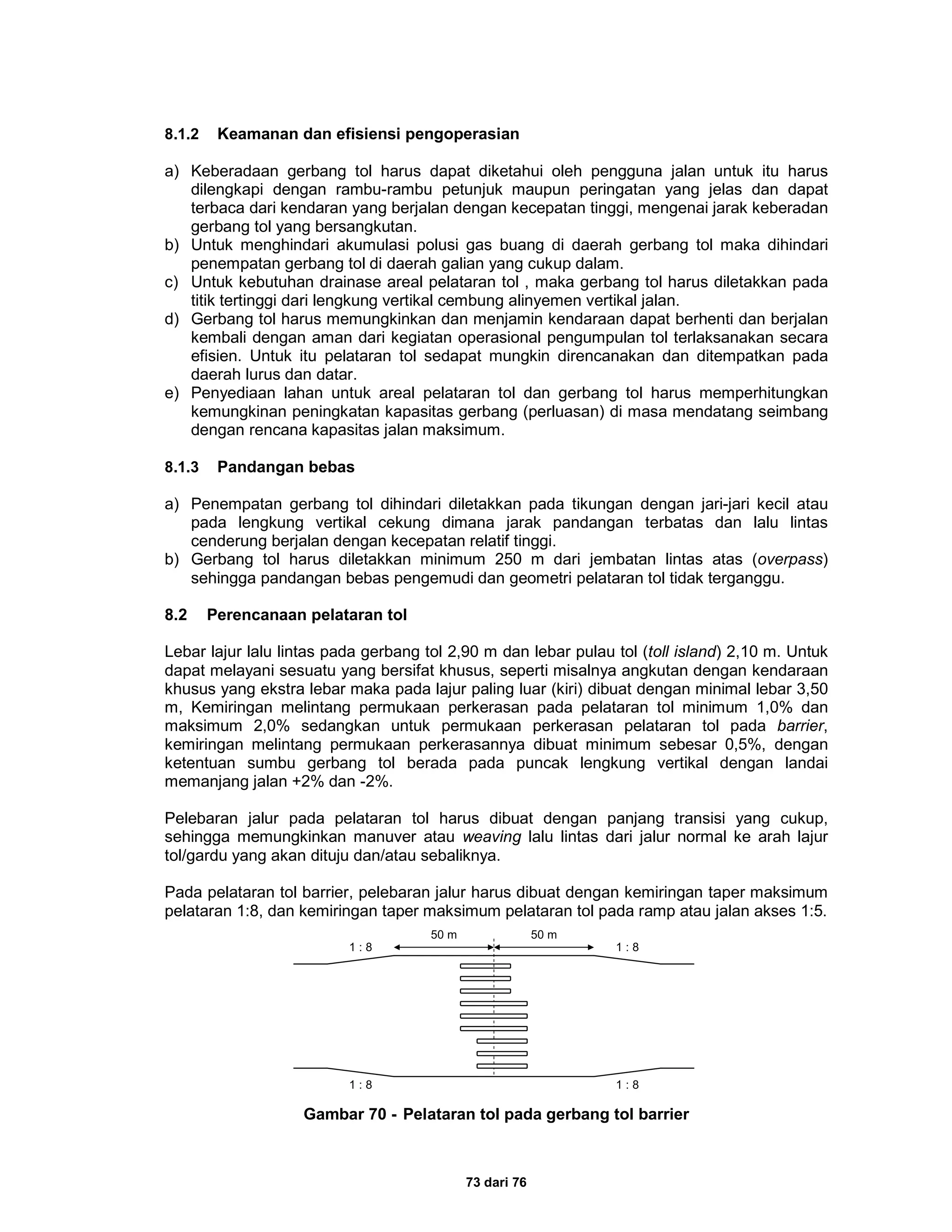 Standard Geometrik Jalan Tol | PDF