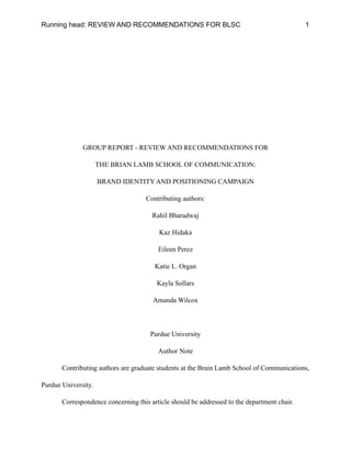 Research Methods Final Group Project | PDF