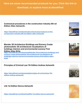 Cost Studies of Buildings 6th Edition Allan Ashworth And Srinath Perera ...