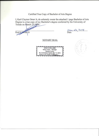 06 KCOJ BA Degree & Apostille 25Mar1995 | PDF