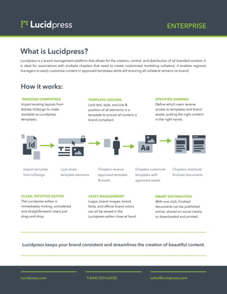 Lucidpress Enterprise Summary 1-Pager | PDF