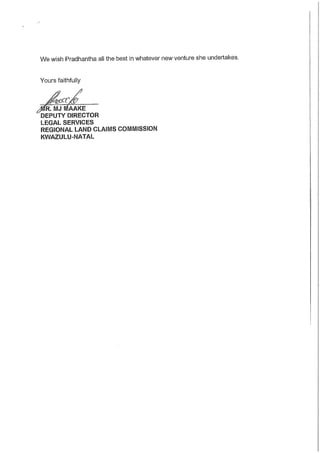 Letter of Reference - Rural Development | PDF