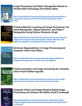 Image Processing Computer Vision and Pattern Recognition Hamid R ...