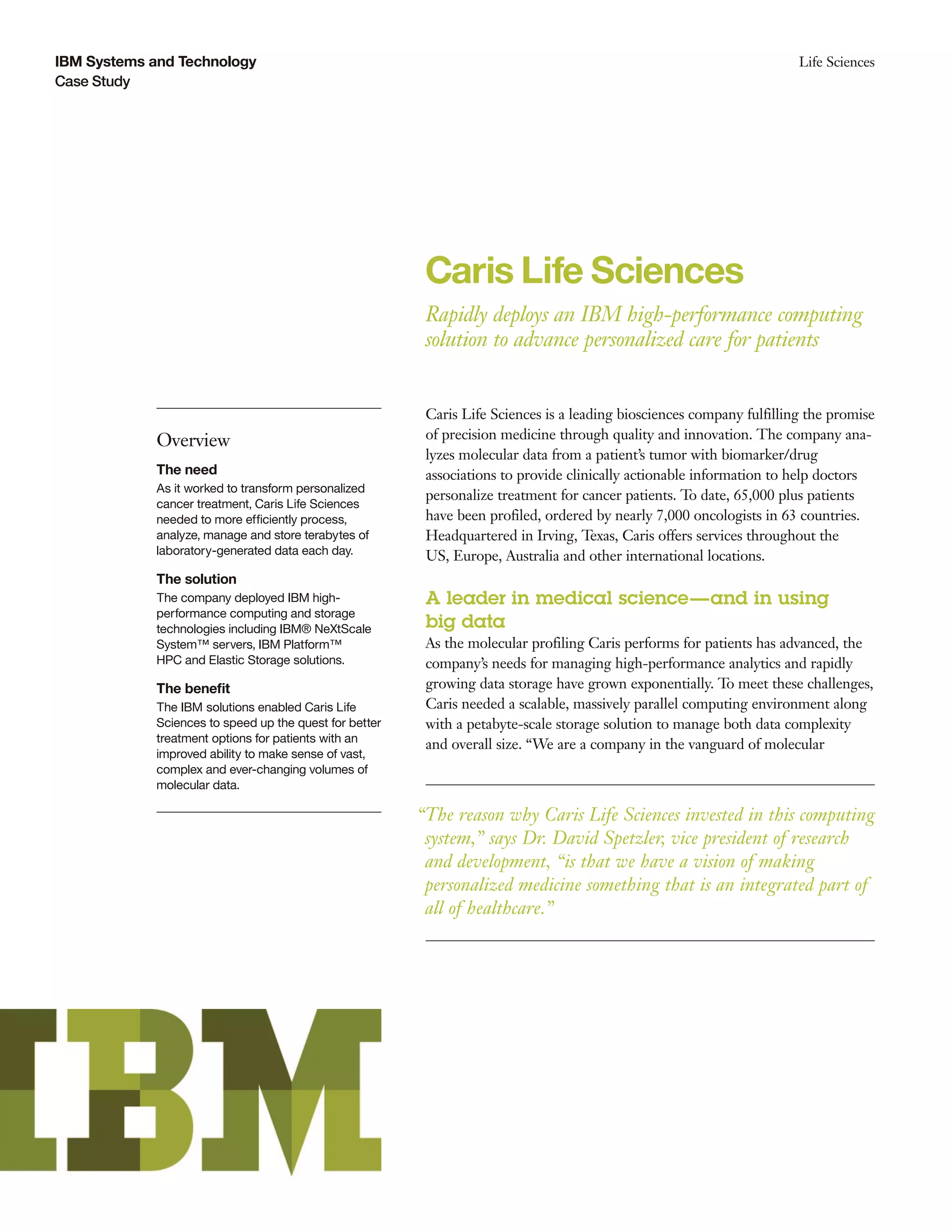 Caris Life Sciences | PDF