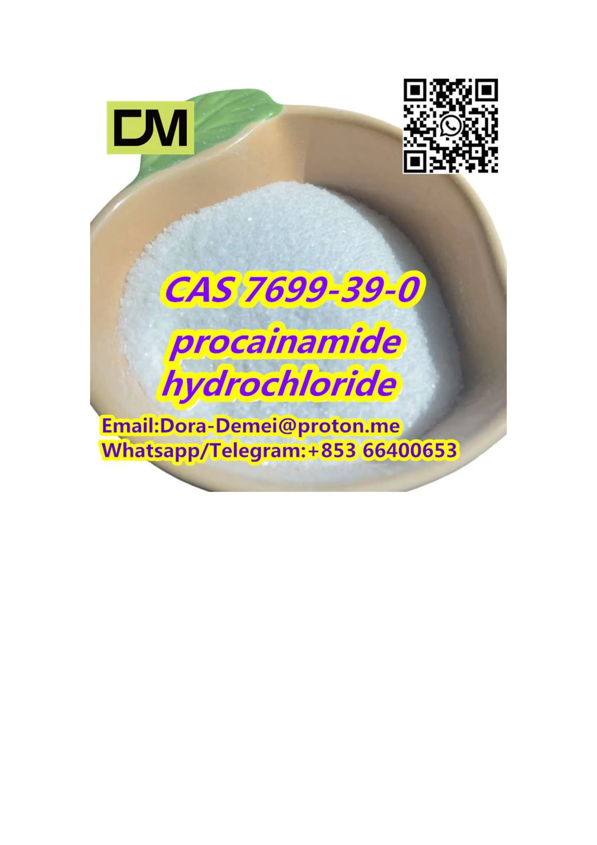 Factory Wholesales Pharmaceutical Raw Material Procainamide ...