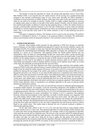 Data collection algorithm for wireless sensor networks using collaborative mobile elements | PDF