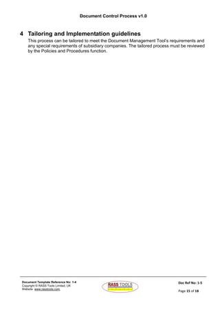 Documents Control Process | PDF