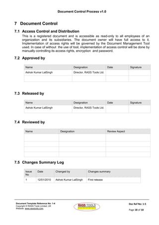 Documents Control Process | PDF